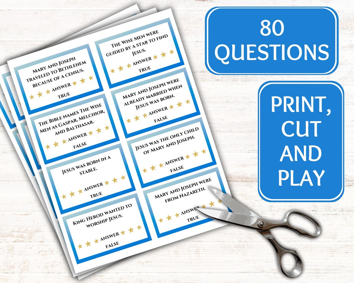 Christmas True or False Game, Christmas Trivia, Bible Trivia Games ...