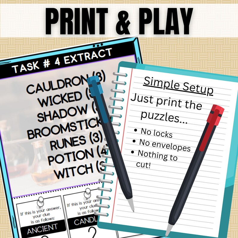 Printable Escape Room for Kids, Halloween Escape Room Kit, Escape Room ...