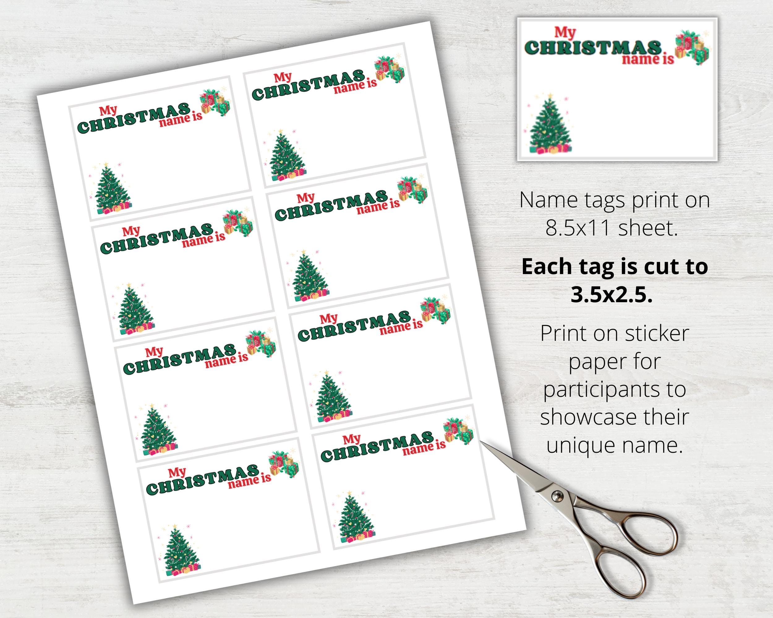 Christmas Name Game Printable, What's Your Christmas Name Game, Name ...