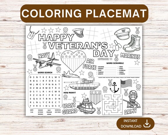 Patriotic Military Coloring Pages
