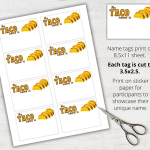 Taco Name Game Printable, What's Your Taco Name Game, Name Generator ...