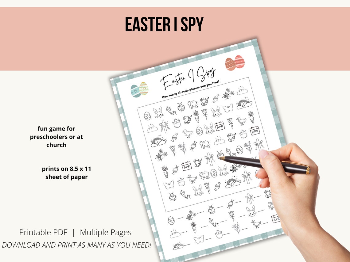 Easter I Spy Game, I Spy Printable, Easter Ideas, Christian Games ...