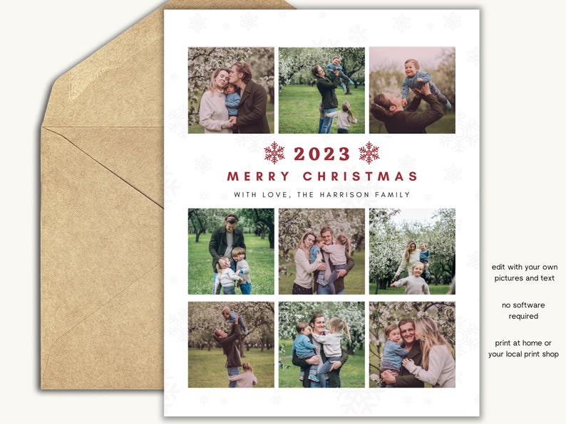 Year in Review Christmas Card Template | Christmas Newsletter | Year in ...
