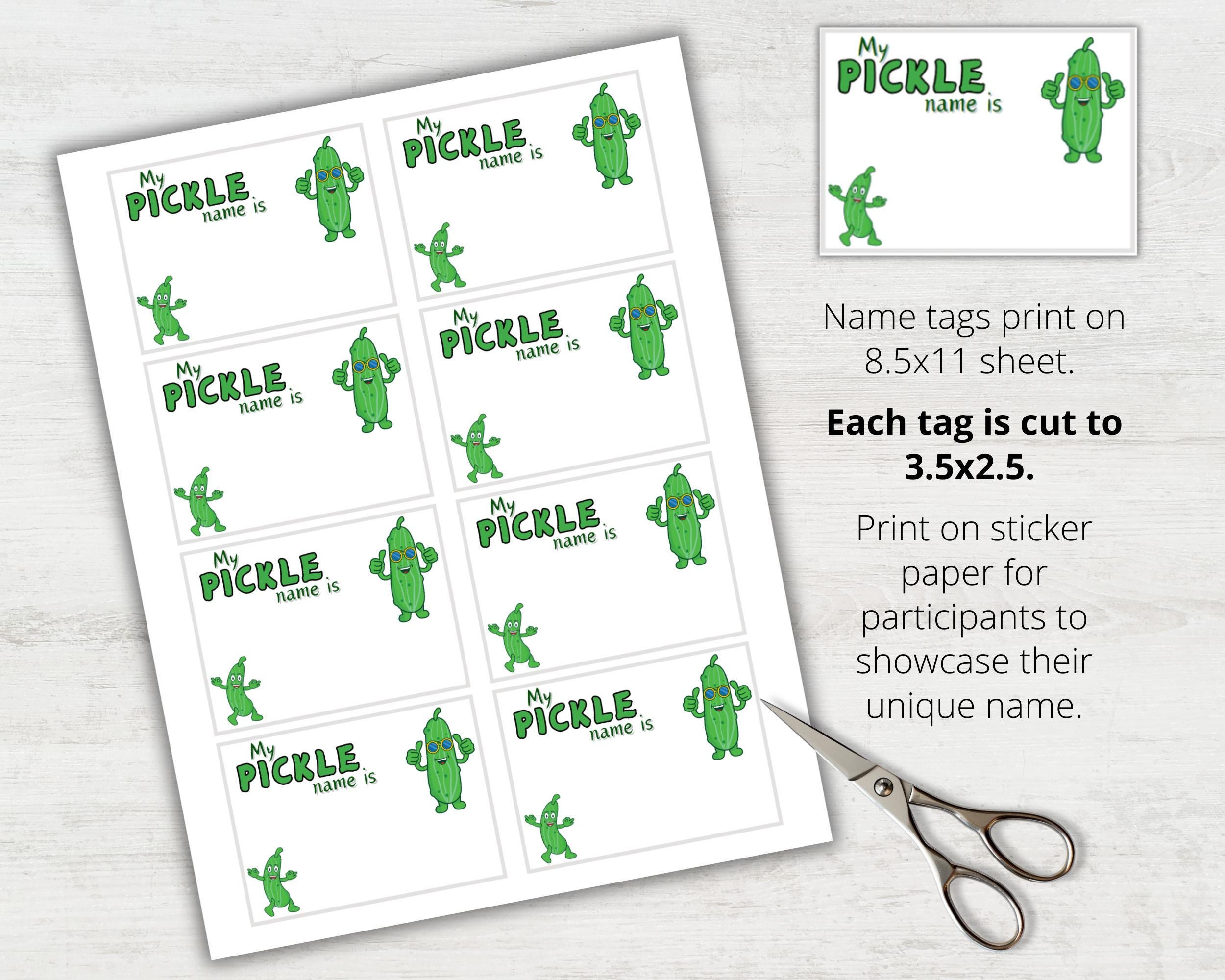Pickle Name Game Printable, What's Your Pickle Name Game, Name ...