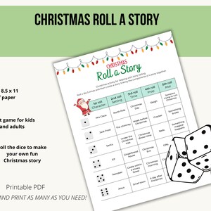 Christmas Roll a Story Game | Christmas Dice Game | Christmas Activity ...