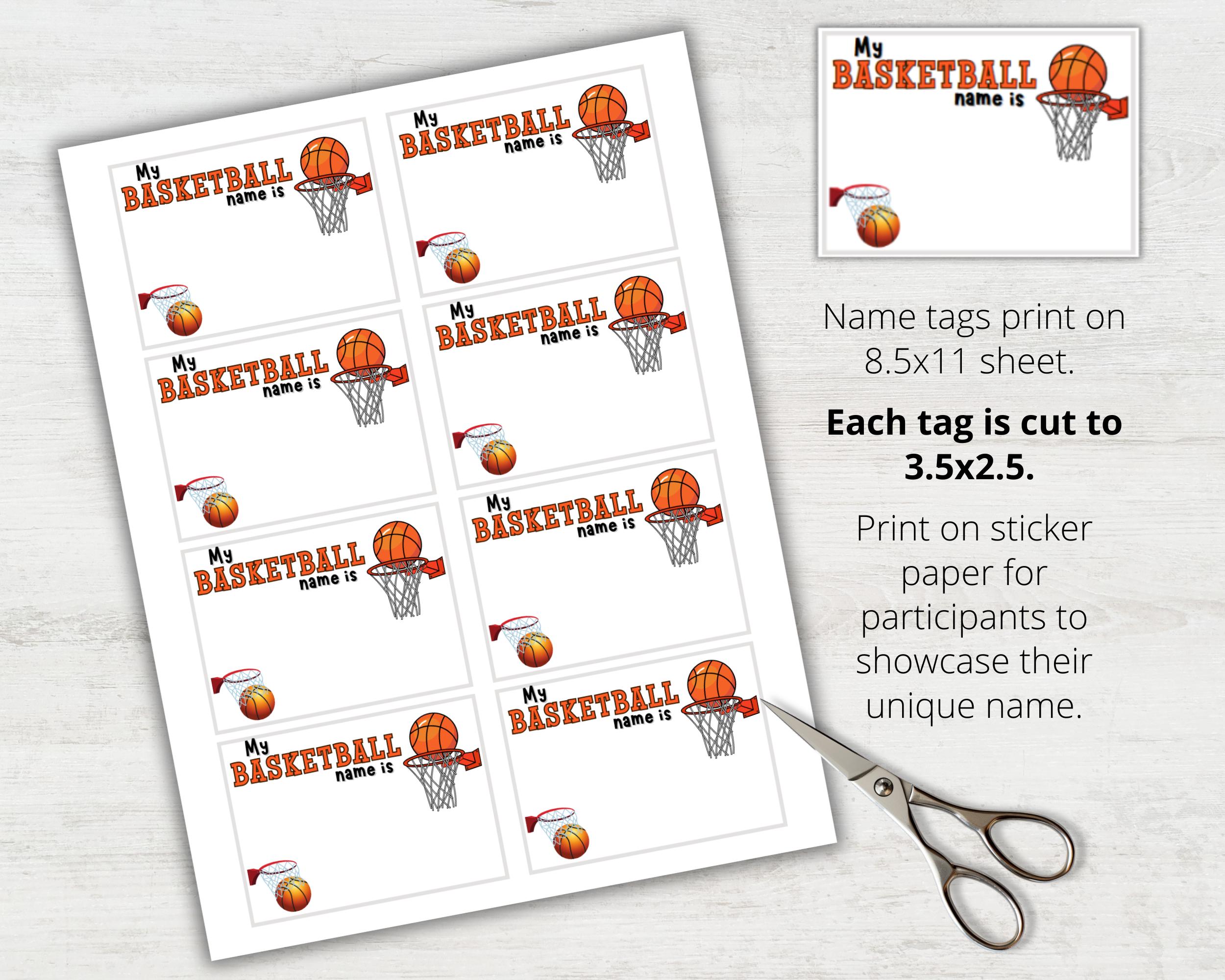 Basketball Name Game Printable, What's Your Basketball Name Game, Name ...