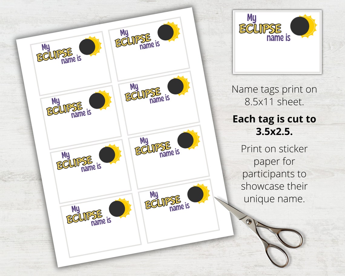 Eclipse Name Game Printable, What's Your Eclipse Name Game, Name ...