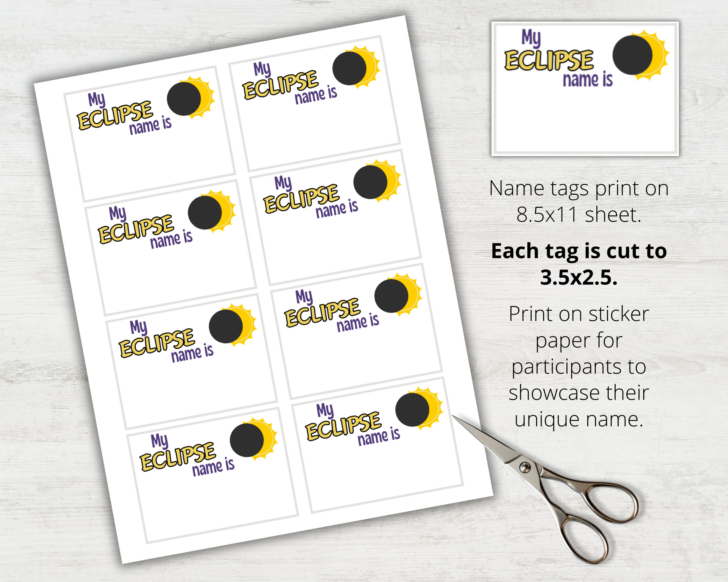 Eclipse Name Game Printable, What's Your Eclipse Name Game, Name ...