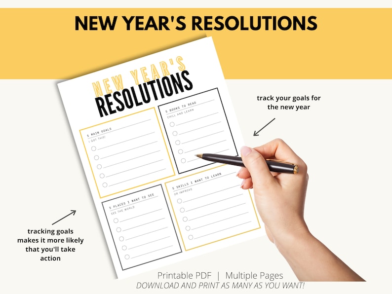 New Year Resolution, New Years Activity, New Years Game, Year in Review ...