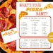 Pizza Name Game Printable, What's Your Pizza Name Game, Name Generator ...