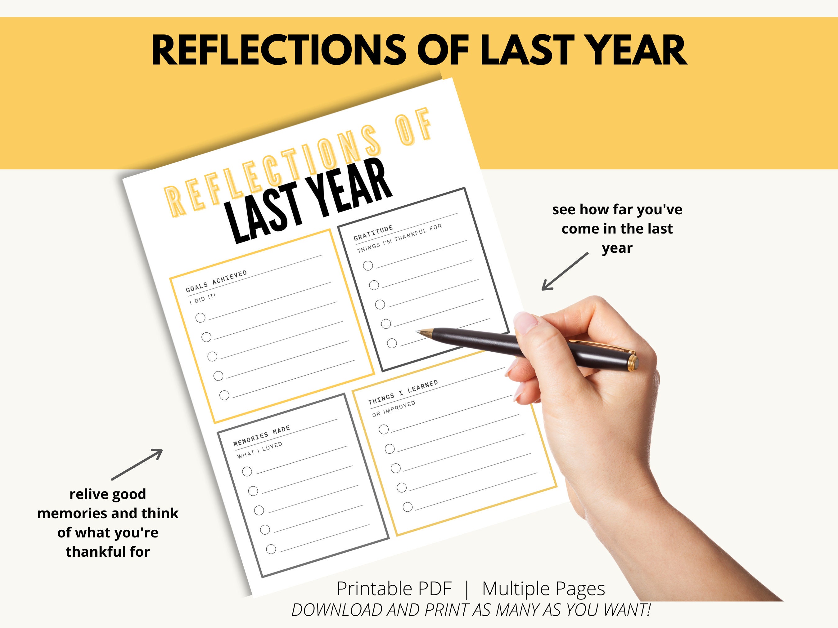 New Year Resolution, New Years Activity, New Years Game, Year in Review ...