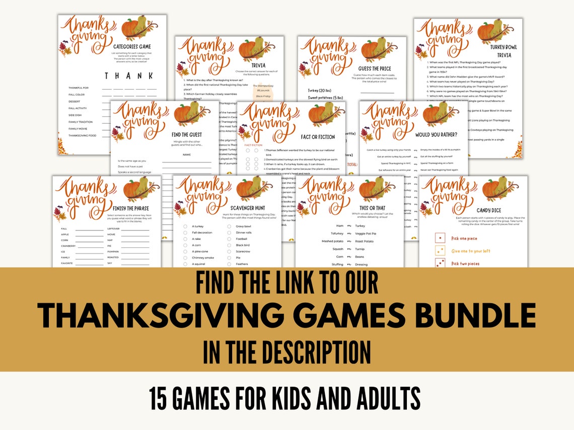 Thanksgiving Candy Dice Game Printable Thanksgiving Games - Etsy