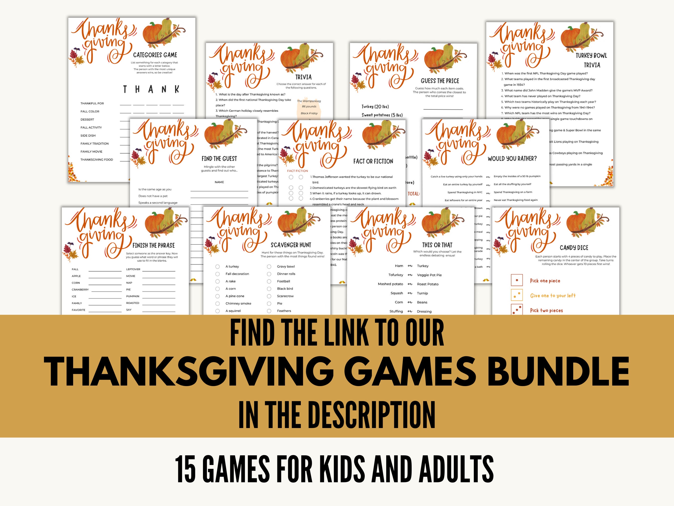 Thanksgiving Candy Dice Game Printable Thanksgiving Games - Etsy