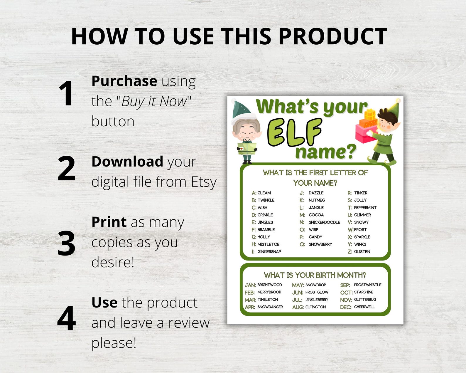 Elf Name Game Printable, What's Your Elf Name Game, Name Generator Game ...