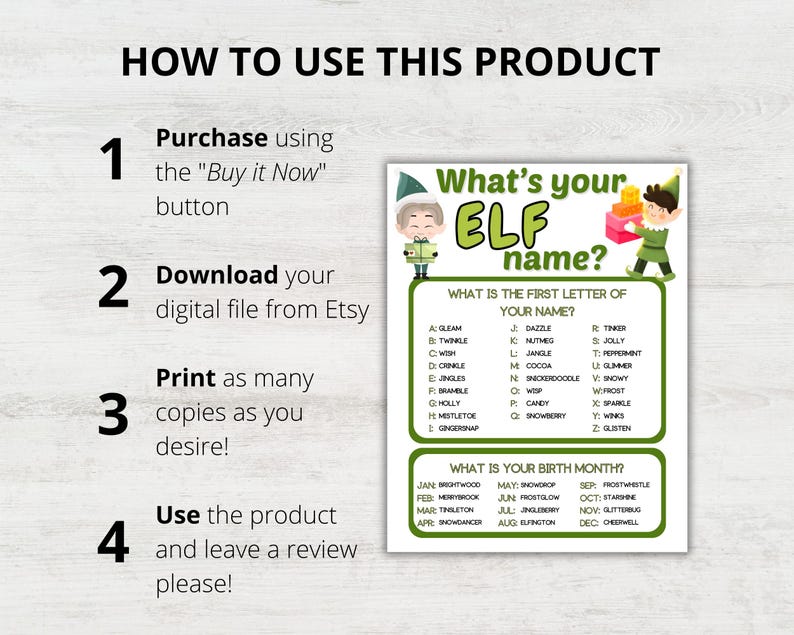Elf Name Game Printable, What's Your Elf Name Game, Name Generator Game ...