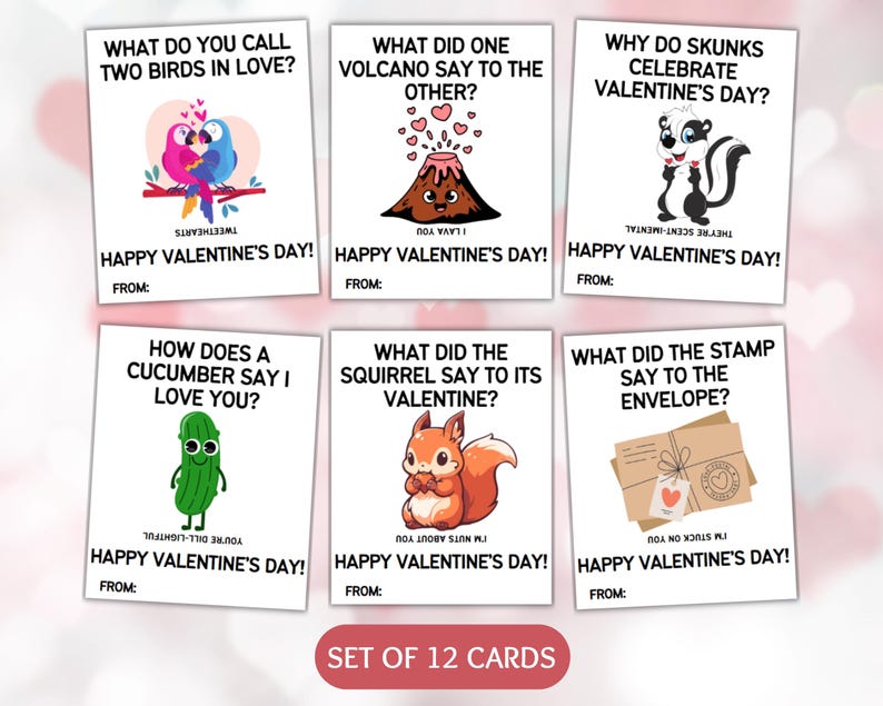 Joke Valentine Cards, Funny Valentine Card, Classroom Valentine Day ...