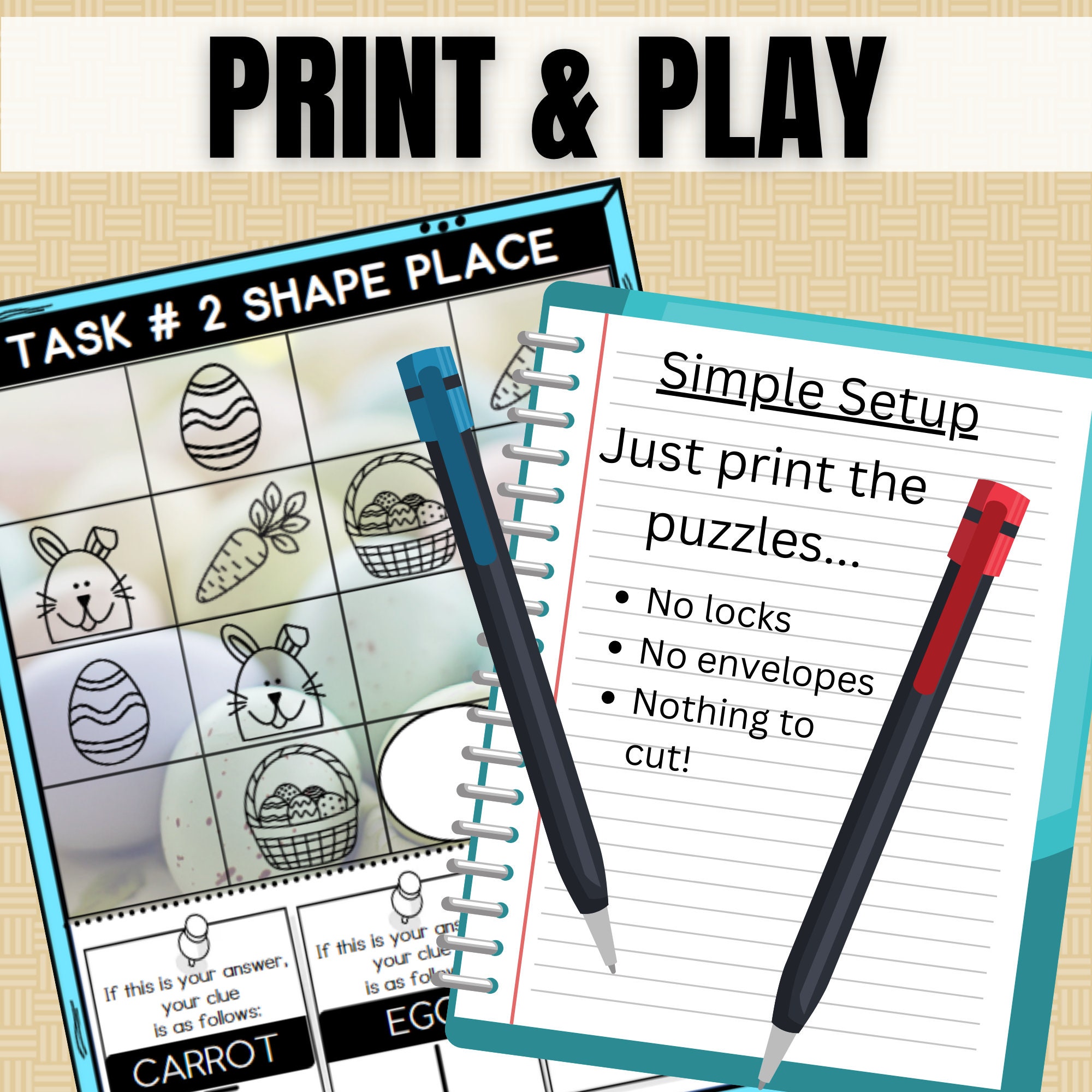 Easter Egg Escape Room for Kids, Printable Escape Room Kit, Escape Room ...