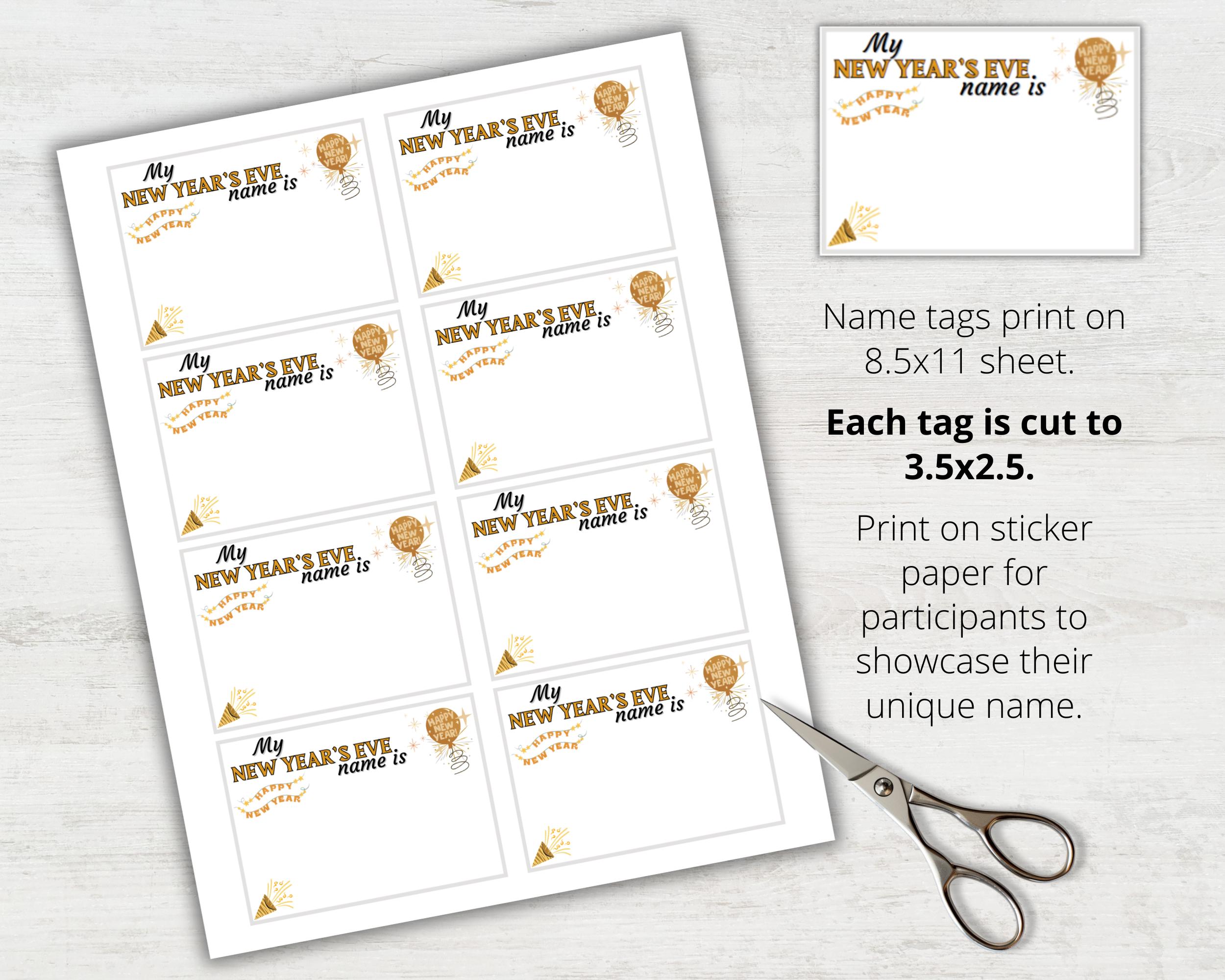 New Years Eve Name Game Printable, What's Your New Year's Eve Name Game ...