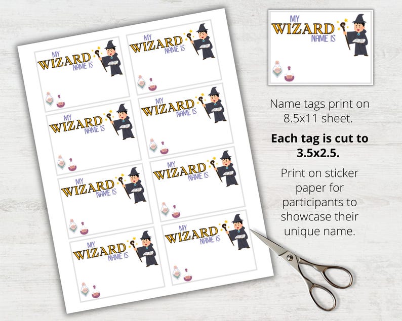 Wizard Name Game Printable, What's Your Wizard Name Game, Name ...