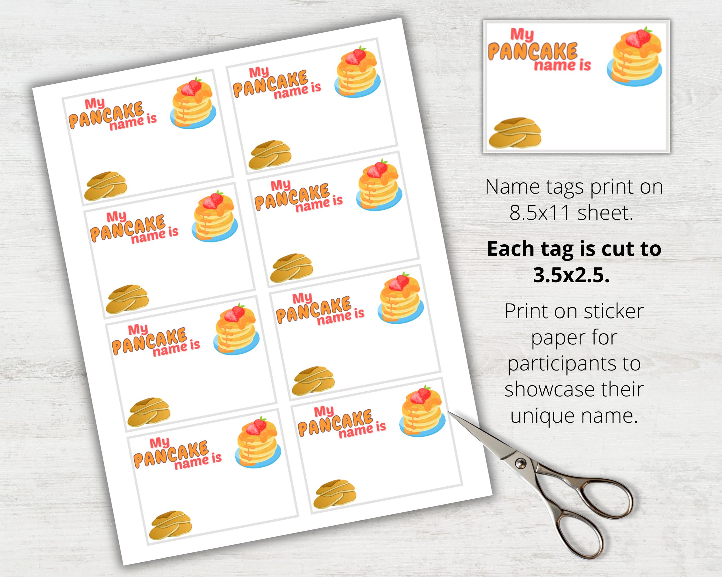 Pancake Name Game Printable, What's Your Pancake Name Game, Name ...