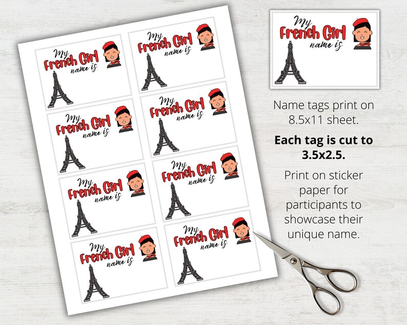 French Girl Name Game Printable, What's Your French Girl Name Game ...