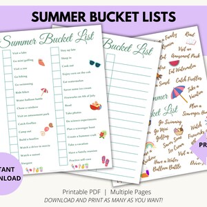 Seasonal Bucket List Bundle, Bucket Lists for Fall, Winter, Spring ...
