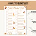 Fall Bucket List Bundle, Printable Kids Activities, Family Bucket List ...