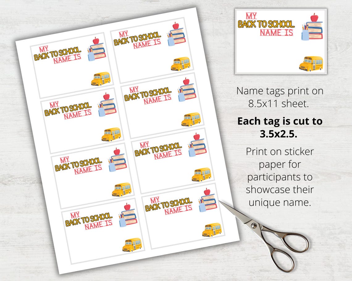 Back to School Name Game Printable, What's Your Back to School Name ...