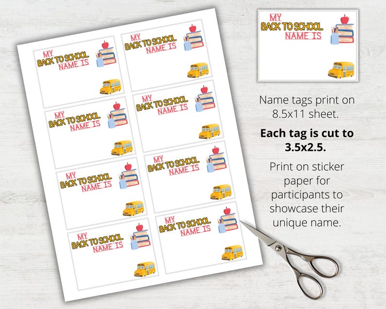 Back to School Name Game Printable, What's Your Back to School Name ...