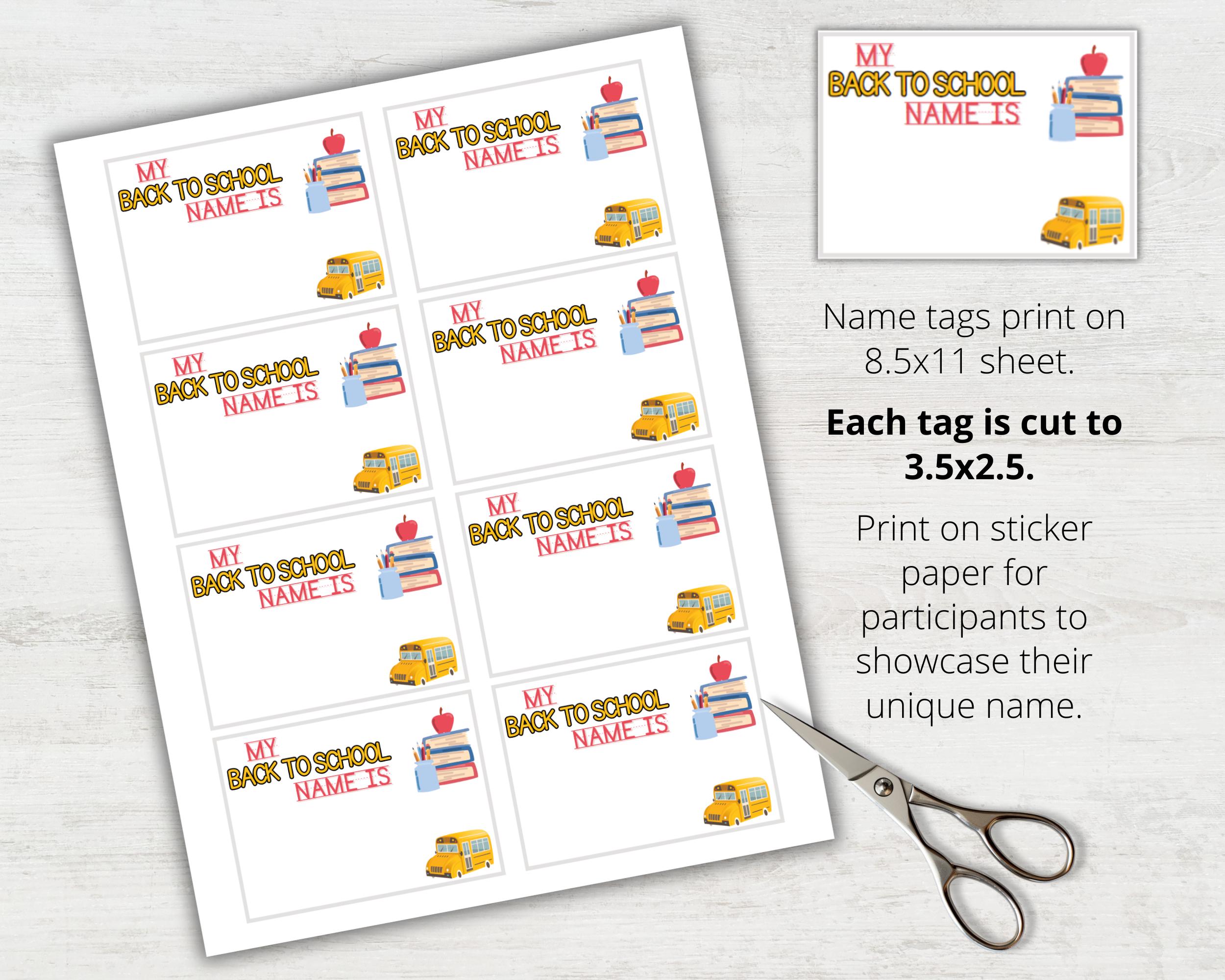 Back to School Name Game Printable, What's Your Back to School Name ...