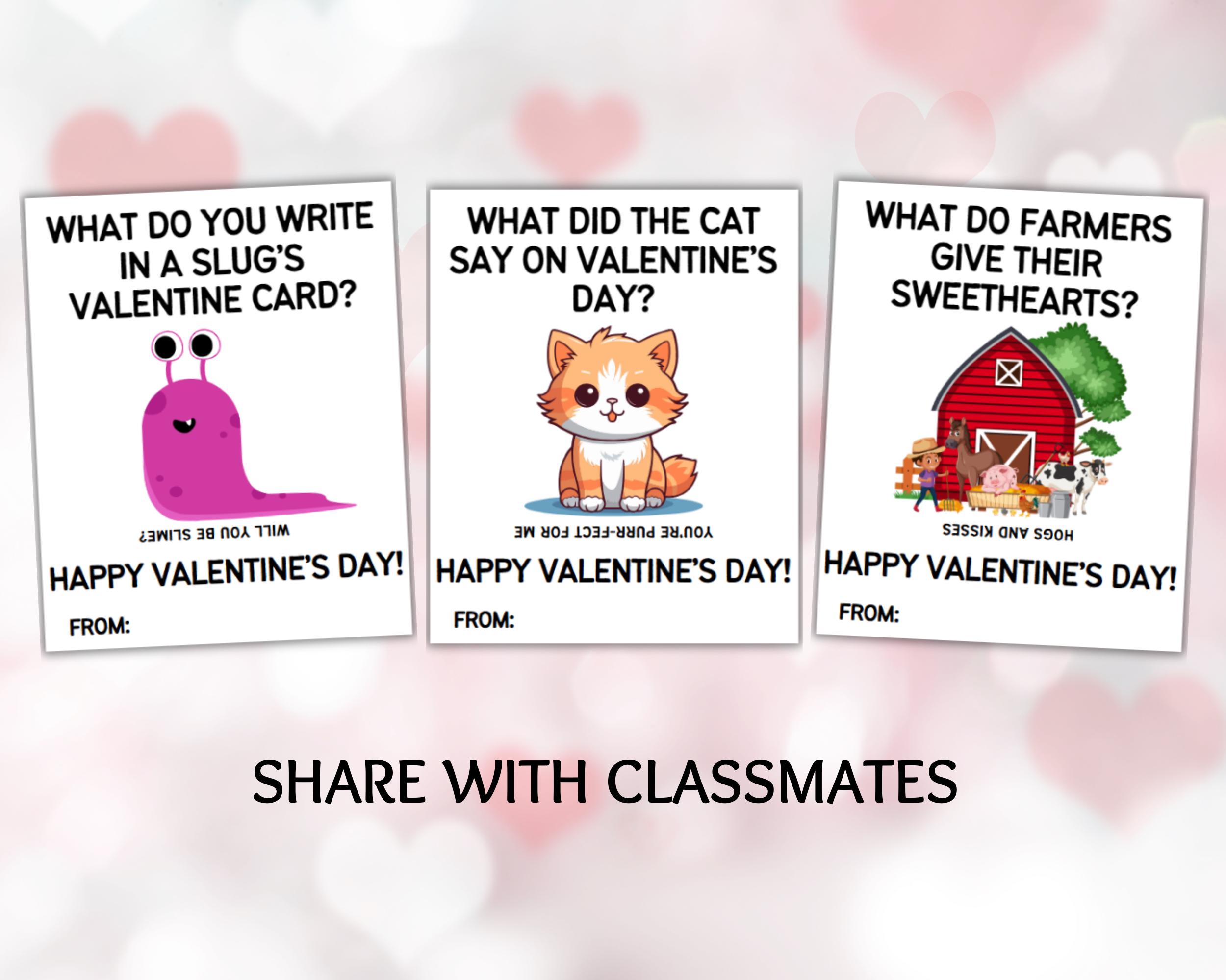 Joke Valentine Cards, Funny Valentine Card, Classroom Valentine Day ...