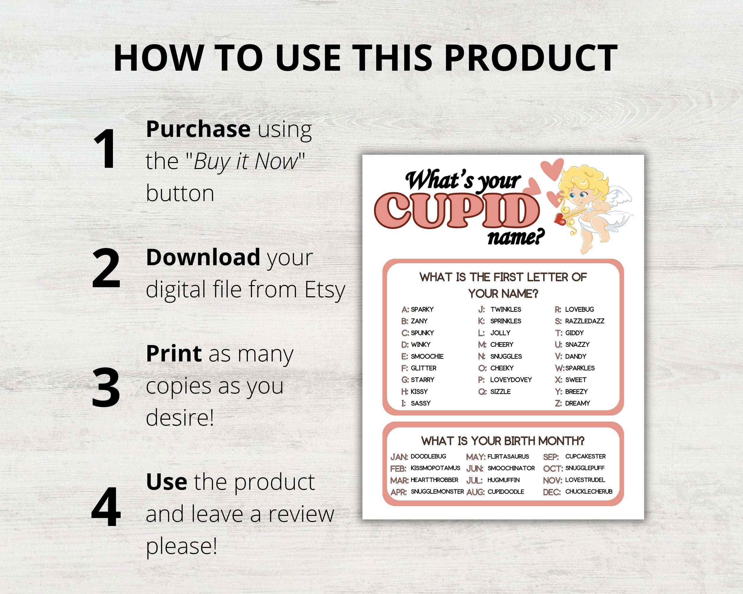 Cupid Name Game Printable, What's Your Cupid Name Game, Name Generator ...