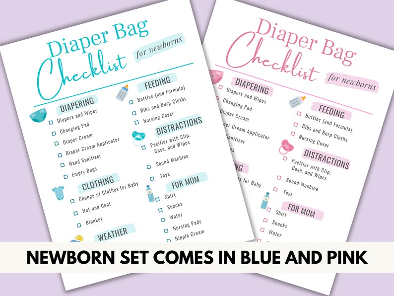 Diaper Bag Checklist for Newborn and Toddler, Diaper Bag Essentials ...
