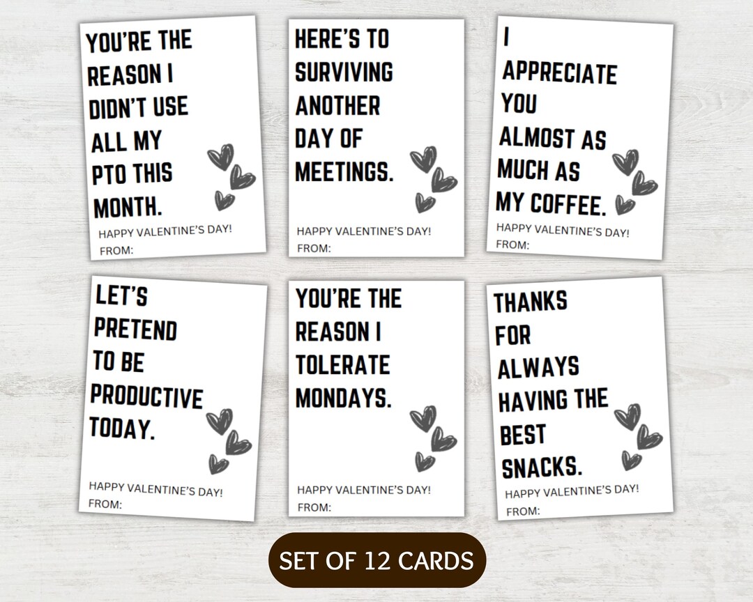 Coworker Valentine Card, Funny Valentine Card, Employee Valentine ...