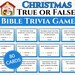 Christmas True or False Game, Christmas Trivia, Bible Trivia Games ...