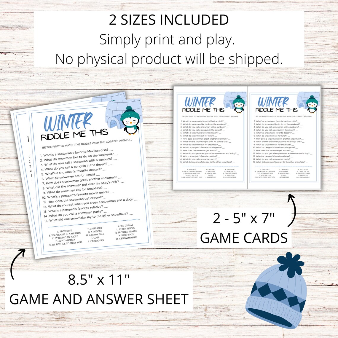 Winter Riddle Me This Game, Winter Riddles, Winter Activities, Winter ...