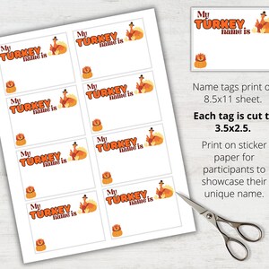 Turkey Name Game Printable, What's Your Turkey Name Game, Name ...