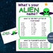 Alien Name Game Printable, What's Your Alien Name Game, Name Generator ...