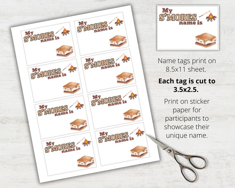 Smores Name Game Printable, What's Your Smores Name Game, Name ...