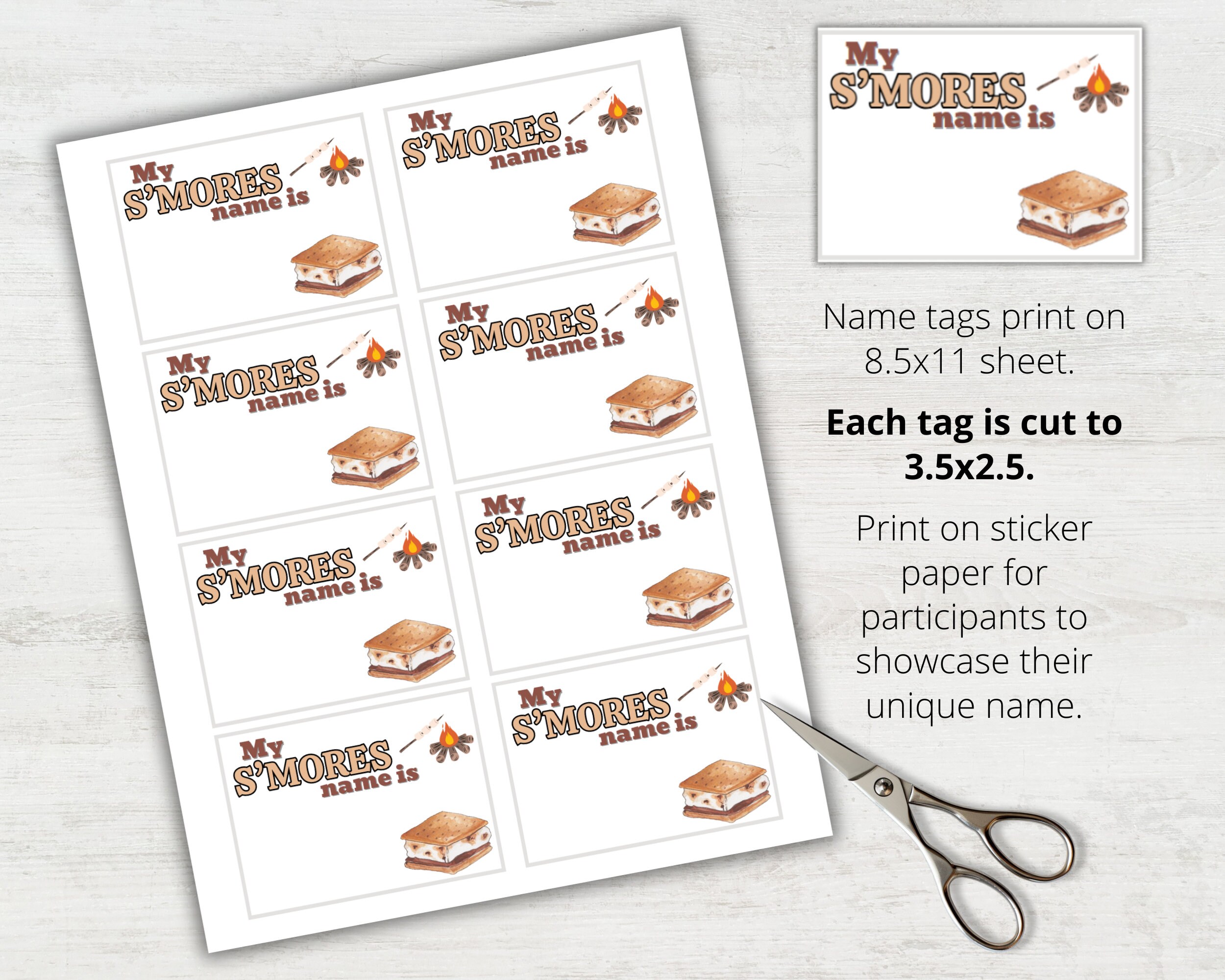 Smores Name Game Printable, What's Your Smores Name Game, Name ...