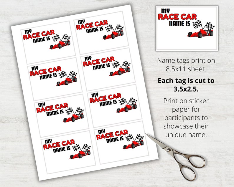 Race Car Name Game Printable, What's Your Race Car Name Game, Name ...
