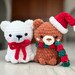 Crochet Christmas Bears 2 in 1 PDF PATTERN (christmas Crochet Pattern ...
