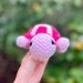 Handmade Pink Crochet Turtle Plushie, Crochet Pink Turtle Stuffed ...