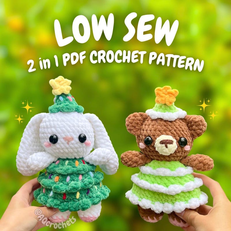 Crochet Bear Xmas Ornaments - Etsy