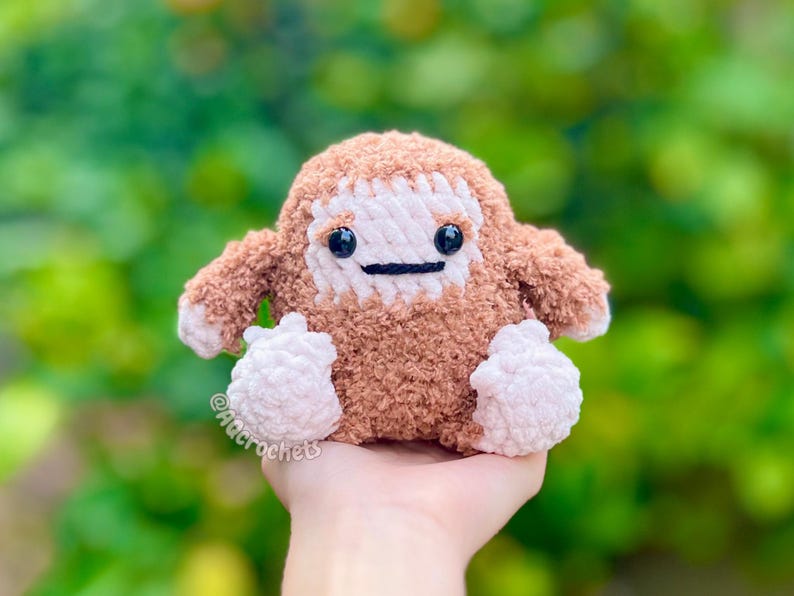 No Sew Yeti and Bigfoot Crochet Pattern (no Sew Crochet Pattern, Yeti ...