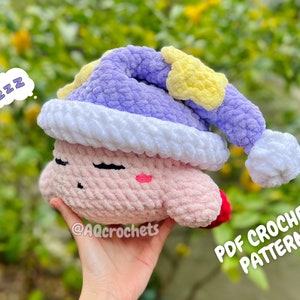 Crochet Sleeping Pink Puff PDF PATTERN - Etsy