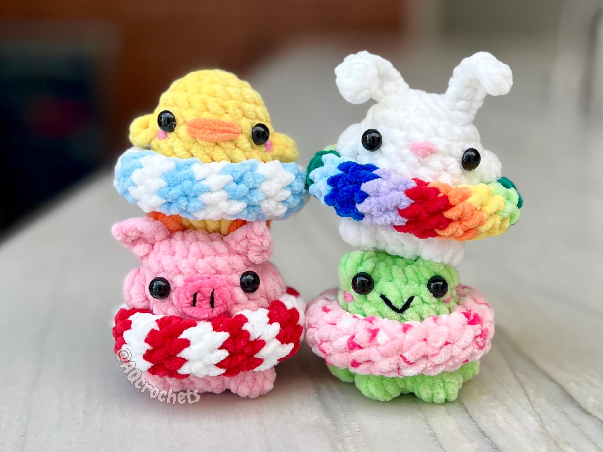 Mini Floaty Friends Crochet Pattern (mini Crochet Duck, Crochet Pig ...