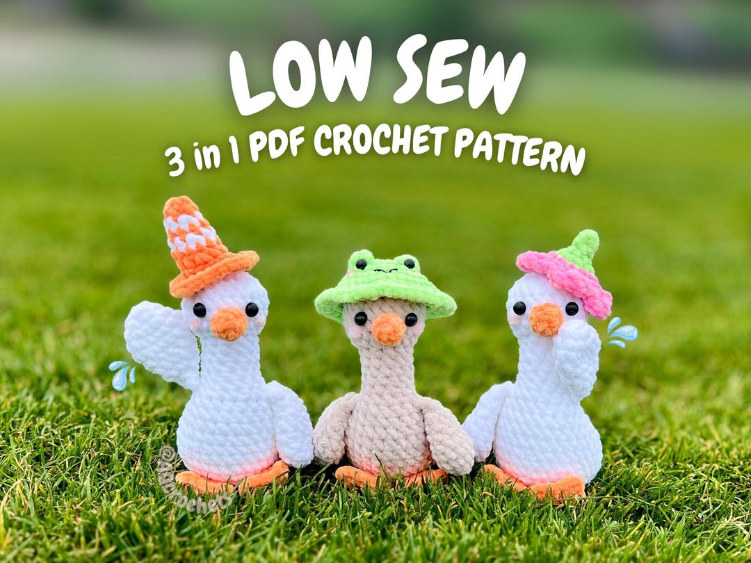 Silly Goose Crochet Pattern (low Sew Silly Goose, Amigurumi Goose ...