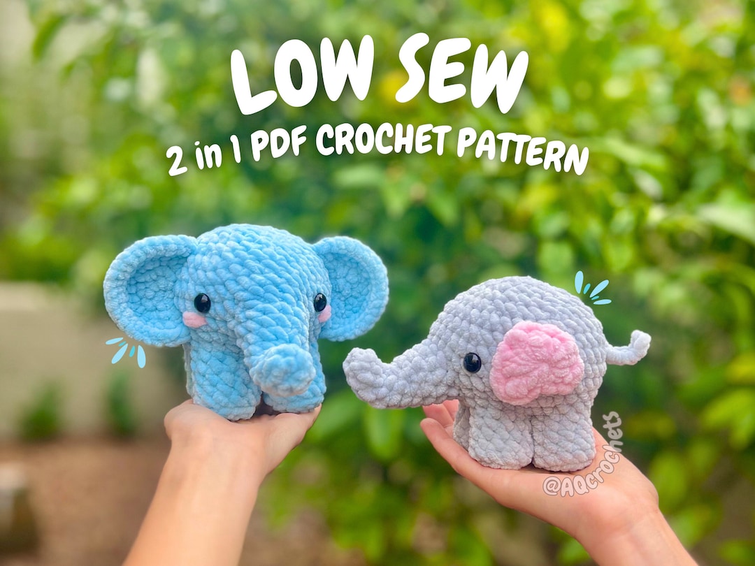 Baby Elephant Crochet Pattern (crochet Elephant Pattern, Amigurumi ...