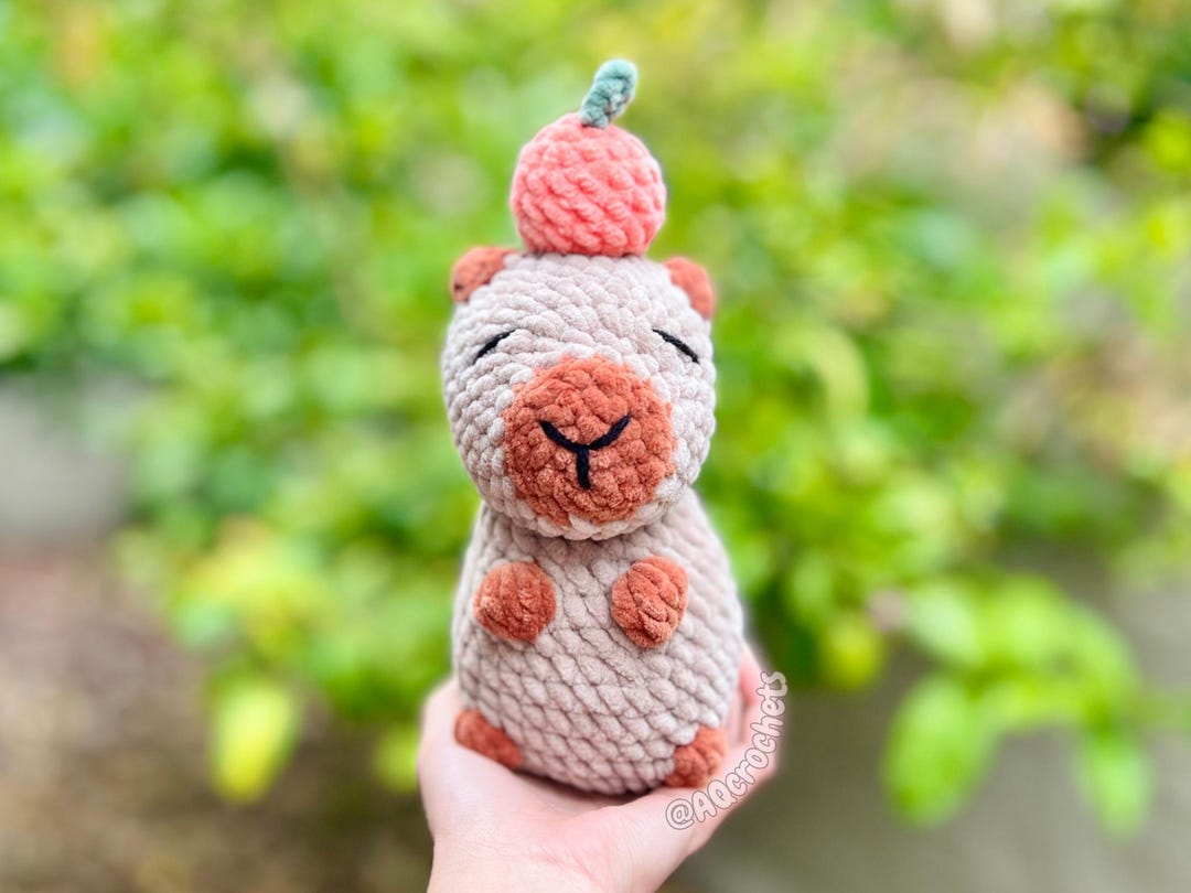 Handmade Capybara Crochet Plush, Crochet Capybara Plushie, Amigurumi ...
